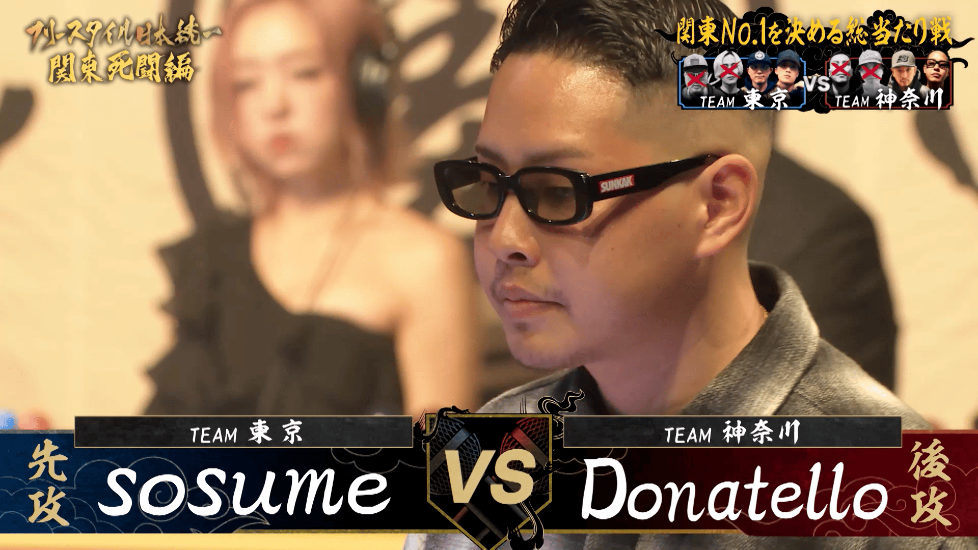 フリースタイル日本統一 - 関東死闘編 - 総当たり戦:sosume vs Donatello(東京 vs 神奈川) (HIPHOP ...