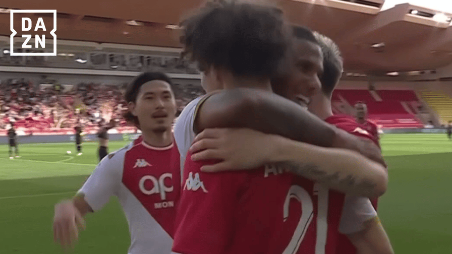 4.8 マグネス・アクリウシュ(モナコ) 前半 南野拓実の反転縦パスが起点!流れるようなパスワーク→DFもGKも棒立ちの完璧ゴールを決めた瞬間 vsレンヌ - リーグアン - 第28節 ...